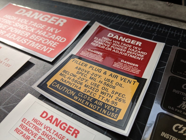 FULL SIZE Proton Pack & Wand Labels With Dry Transfers - Etsy