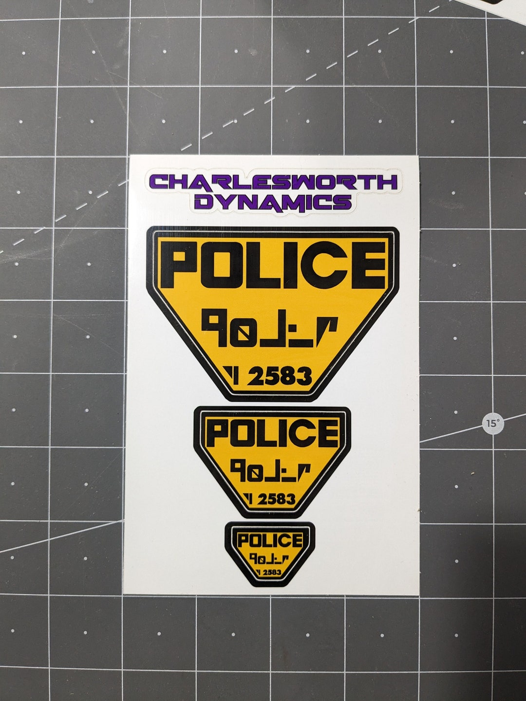Fifth Element Police Plaque Stickers - Created From Original Prop! - Etsy