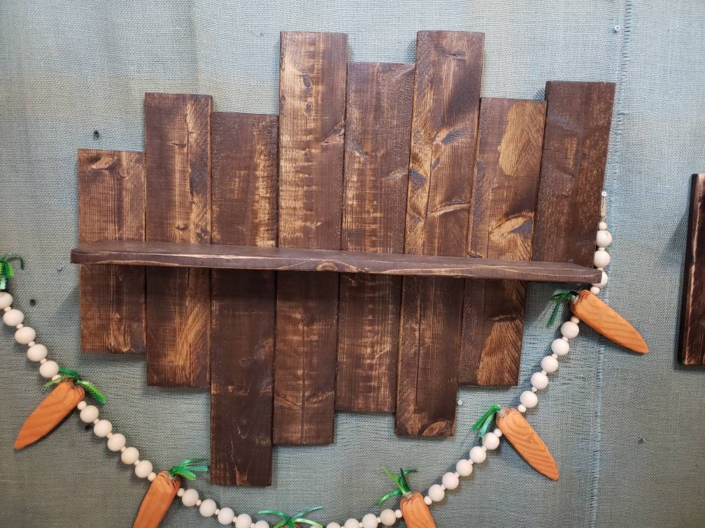 Farmhouse Staggered Shelf Rustic Wall Hanging Floating - Etsy