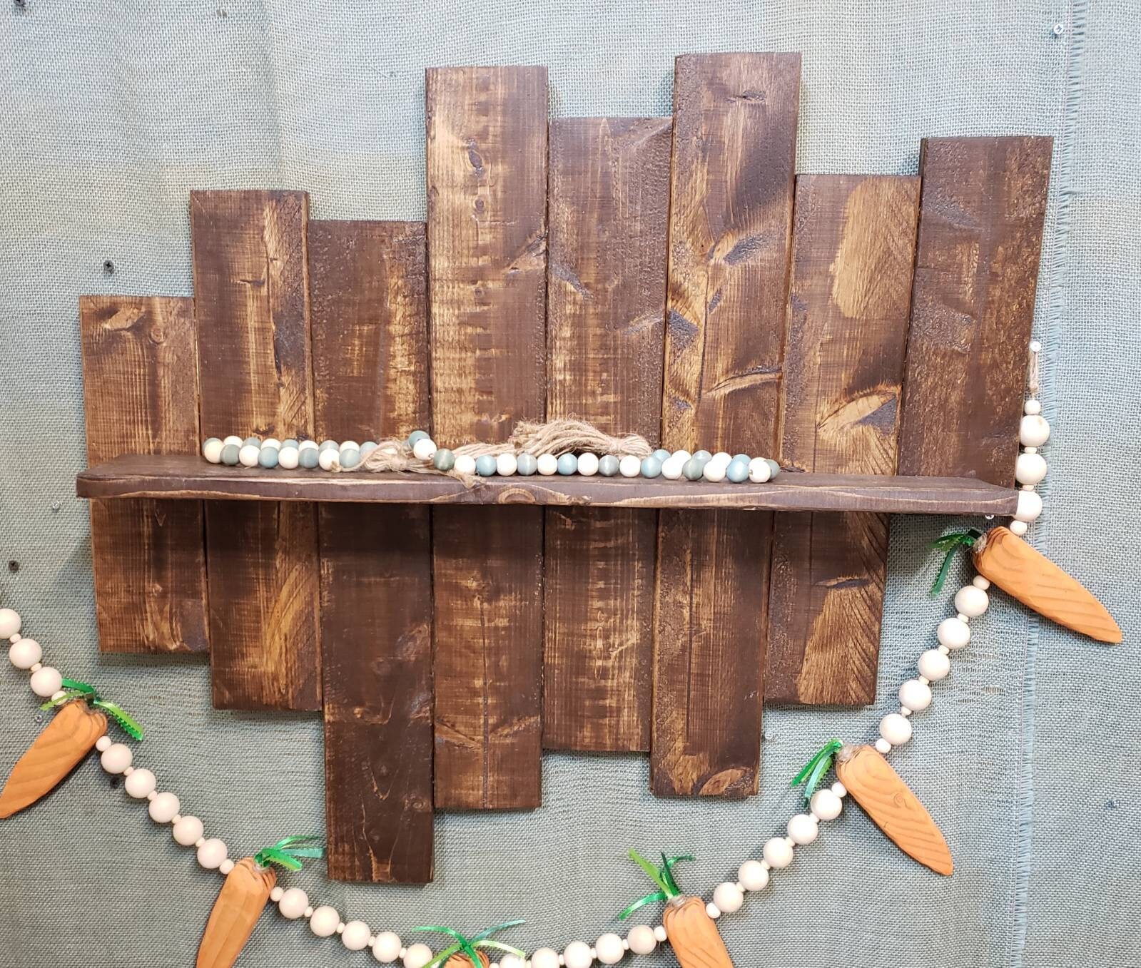 Farmhouse Staggered Shelf Rustic Wall Hanging Floating - Etsy