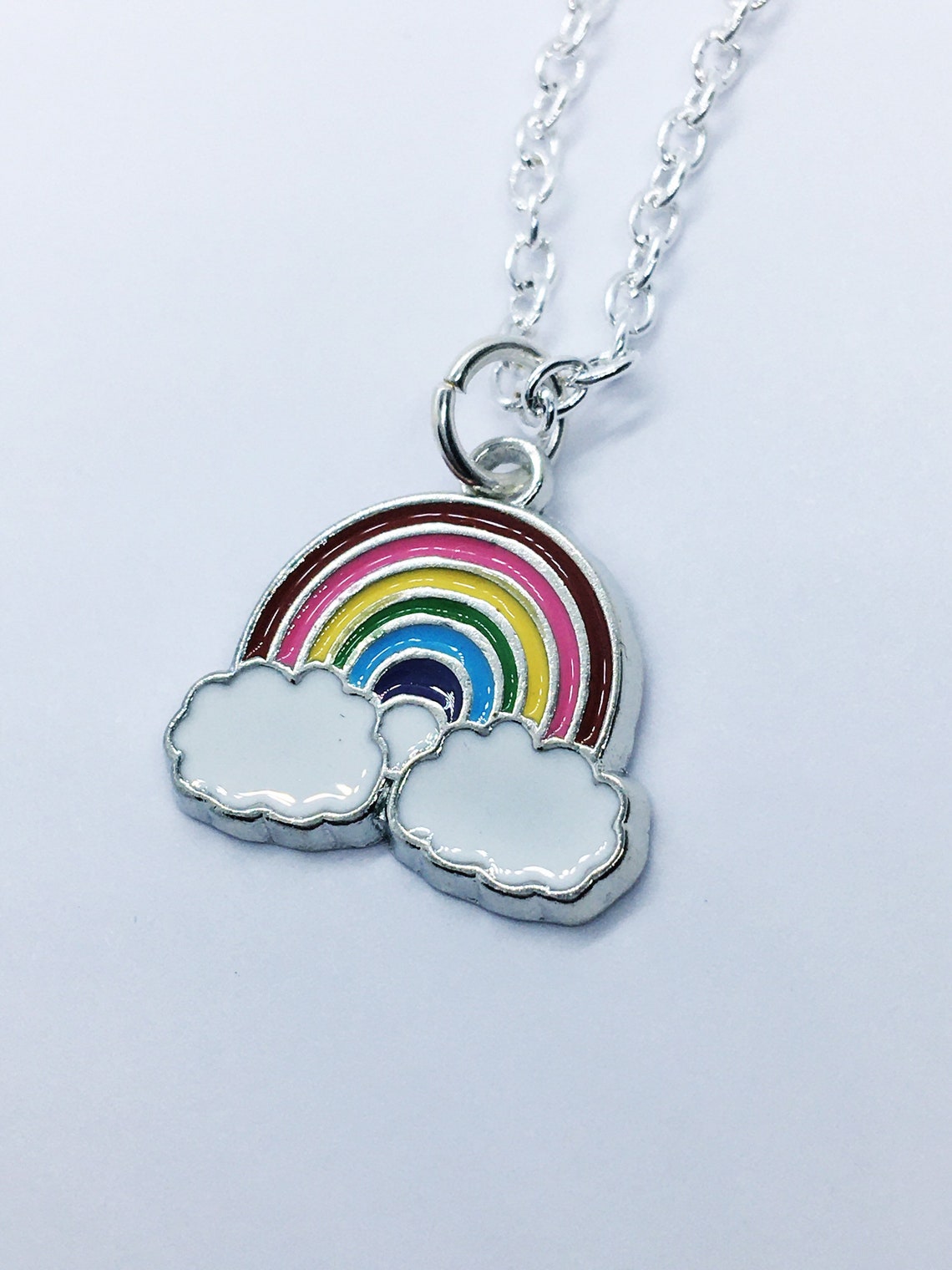 Rainbow Charm Necklace Kids Jewellery Childrens Necklace - Etsy UK
