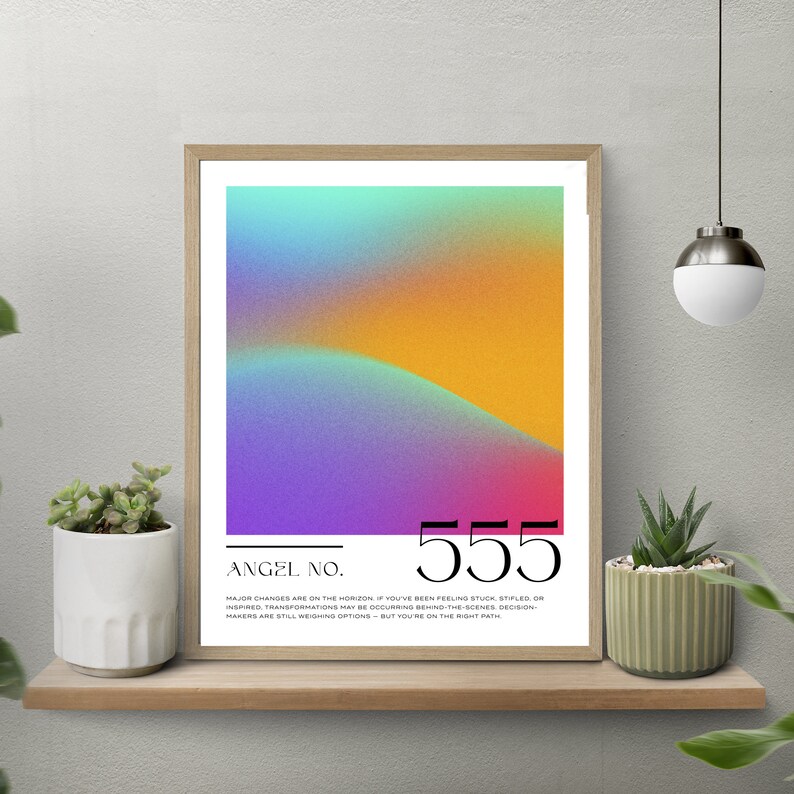 Angel Number 555 Instant Digital Download Gradient Wall - Etsy