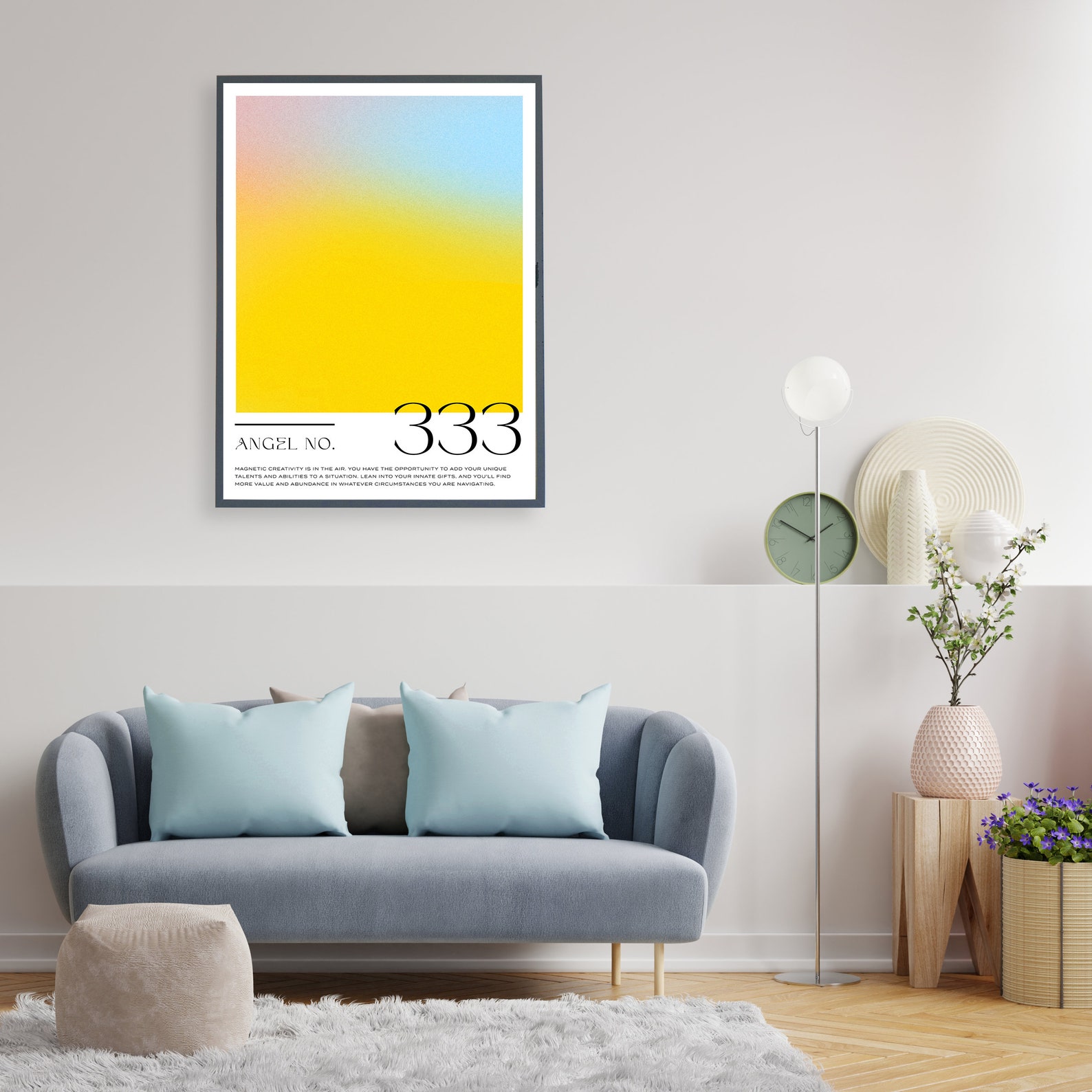 Angel Number 333 Instant Digital Download Gradient Wall Art Abstract ...