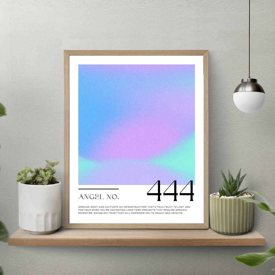 Angel Number 444 Poster No Frame Gradient Wall Art - Etsy