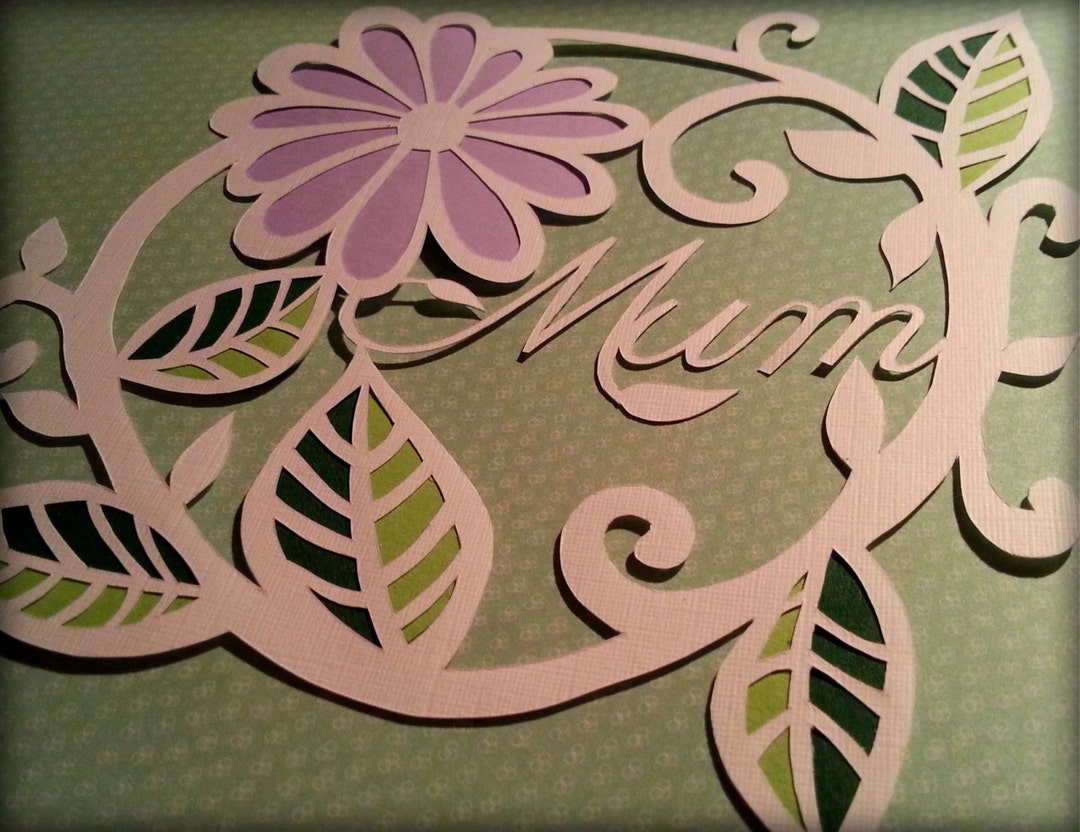 Mum Paper Cut Template PERSONAL USE ONLY - Etsy