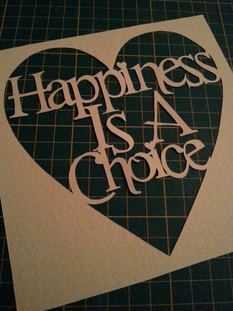 Paper Cut Template Happiness is a Choice PERSONAL USE ONLY - Etsy