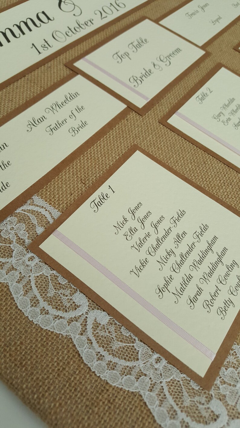 Rustic Tree Personalised Wedding Table Plan - Etsy UK