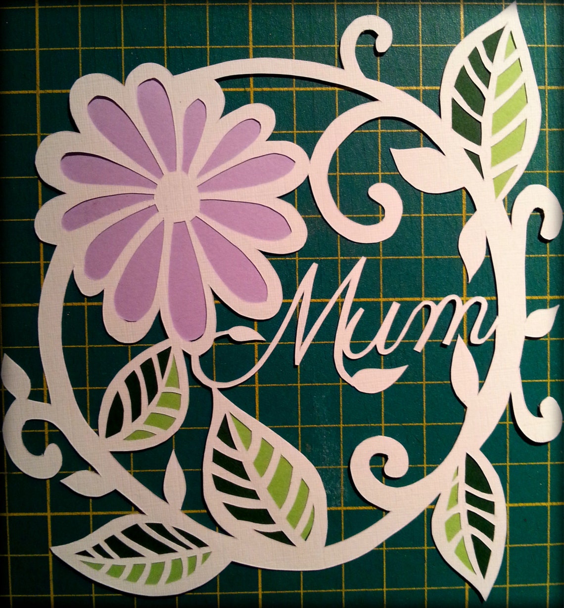 Mum Paper Cut Template PERSONAL USE ONLY - Etsy