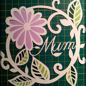 Mum Paper Cut Template PERSONAL USE ONLY - Etsy