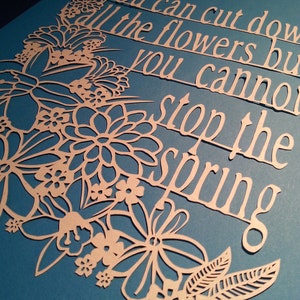 Spring paper cut template PERSONAL USE ONLY | Etsy