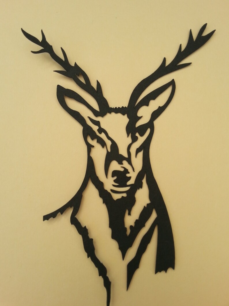 Simple Stag Paper Cut Template, PERSONAL USE ONLY - Etsy