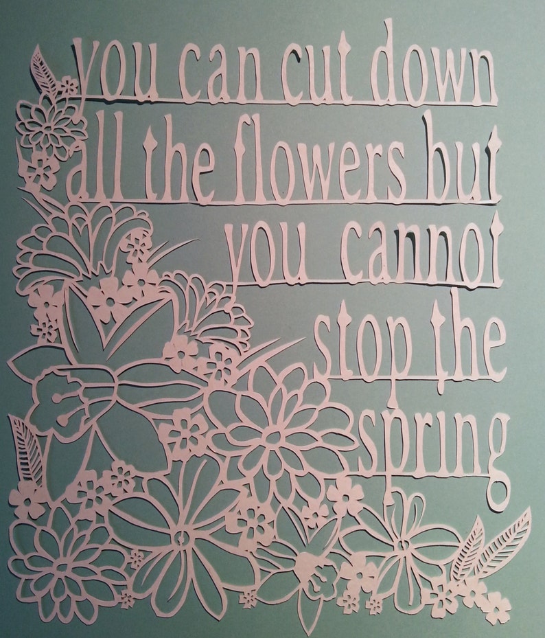 Spring Paper Cut Template PERSONAL USE ONLY - Etsy