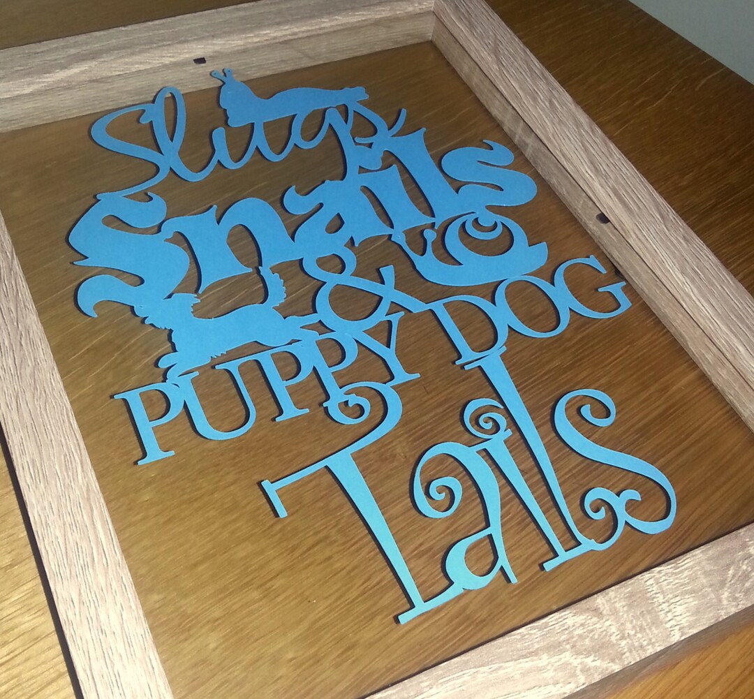 Slugs, Snails and Puppy Dog Tails Paper Cut Template PERSONAL USE ONLY ...