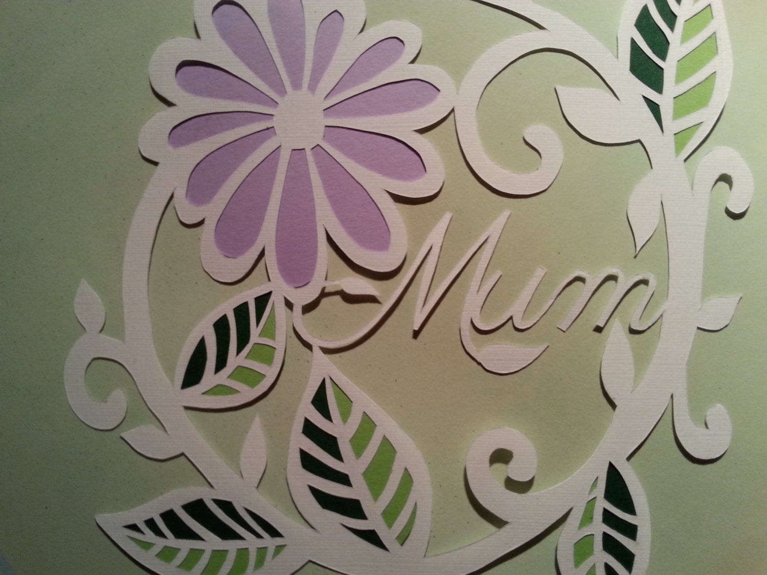 Mum Paper Cut Template PERSONAL USE ONLY - Etsy
