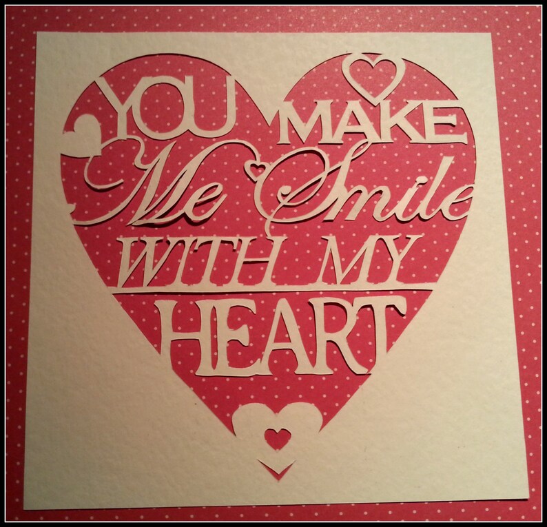 Smile With My Heart Paper Cut Template PERSONAL USE ONLY - Etsy