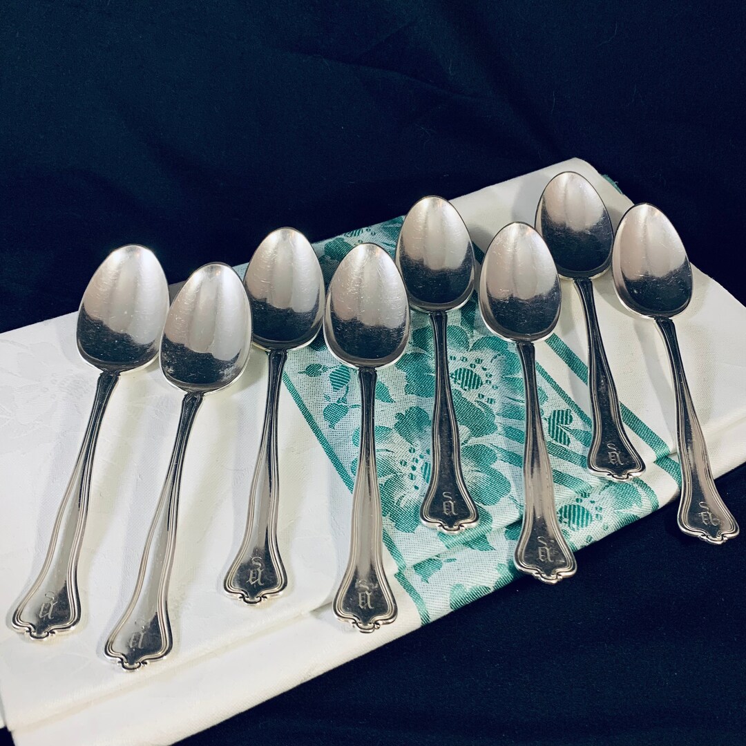 8 X Vintage American Silver Plate Dessert Spoons by 1835 R. - Etsy