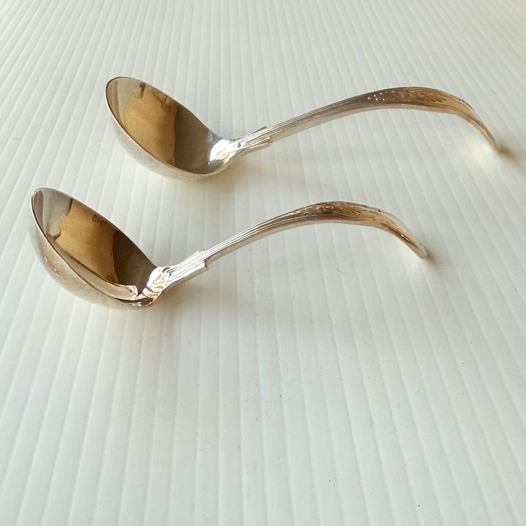 Vintage English Silver Plate Sauce Ladles X 2 Philip Marks EPNS A1 ...