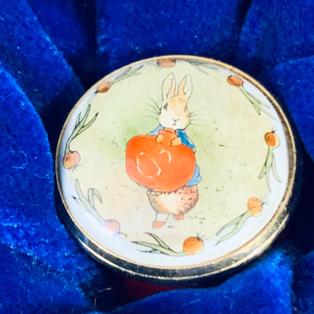 Vintage Halcyon Days Enamel Box Peter Rabbit Beatrix Potter Frederick ...
