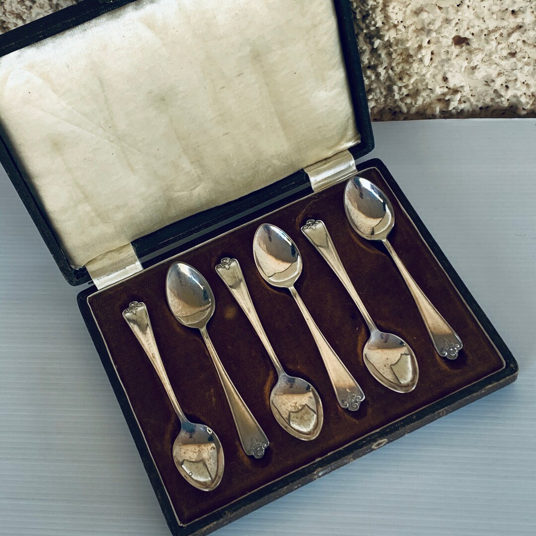 Vintage English Silver Plate Teaspoons 1930s X 6 in Unmatched - Etsy