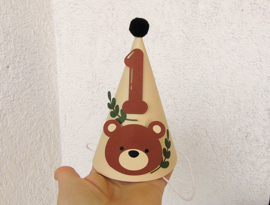 Teddy Bear Party Hat Teddy Bear 1st Birthday One Year - Etsy