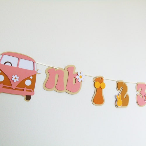 Groovy One Month Banner 70's Themed Retro Photo Banner - Etsy