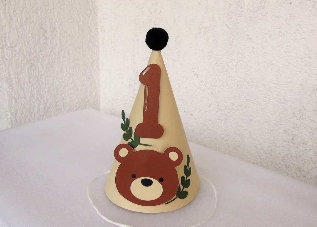 Teddy Bear Party Hat Teddy Bear 1st Birthday One Year - Etsy