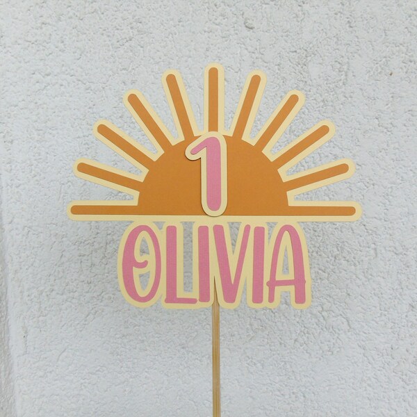 Sun Cake Topper - Etsy