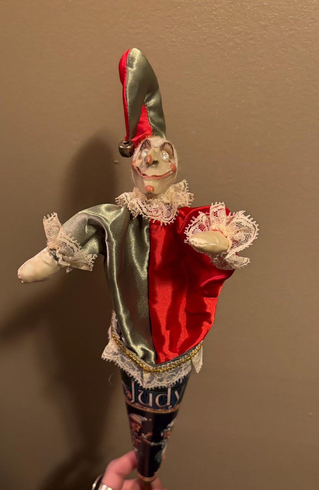 Vintage Diamond Eyes Jester Punching Judy Pop up Doll Puppet - Etsy