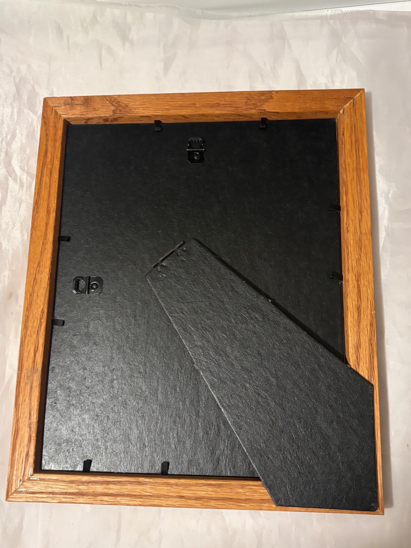 Vintage Oak or Maple Wood Ribbed Mitered Edge 8x10 Photo Frame Wall ...