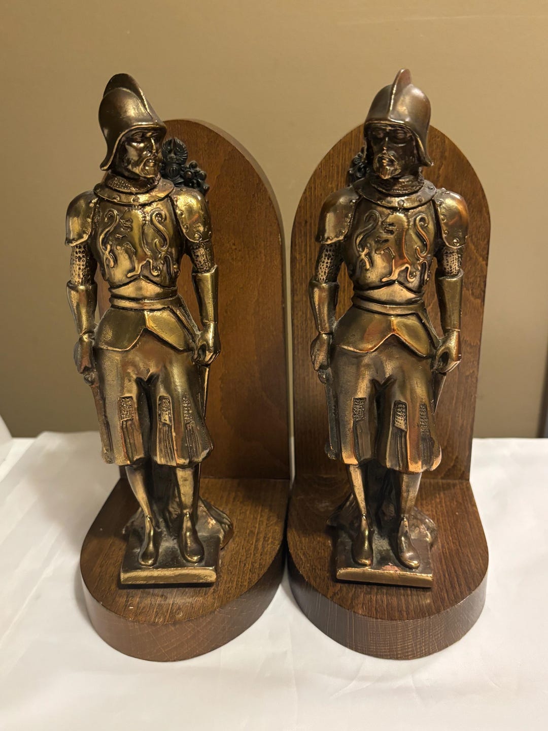Bronze Look Resin Medieval Foot Soldiers MCM Bookends - Etsy