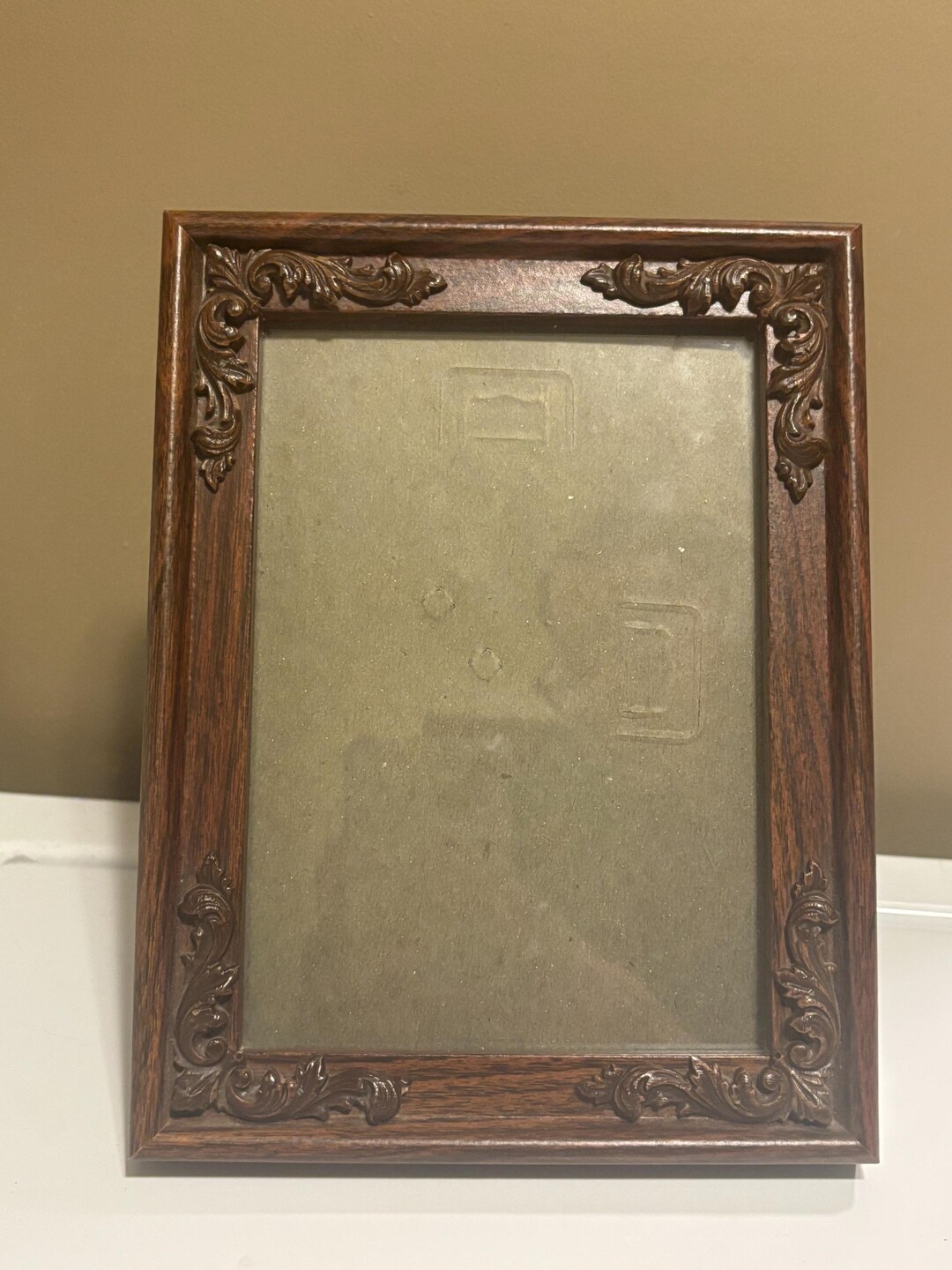 Vintage Scroll Work Country Western Style Ornate Wood Picture Frame 5x7 ...