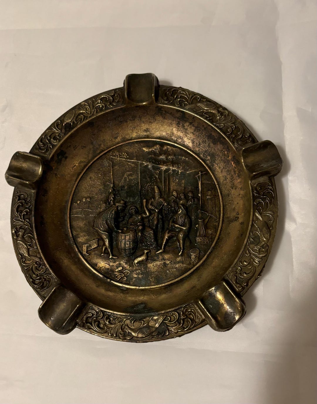 Vintage Brass Mid Century Ornate Cigar Italy Ashtray - Etsy