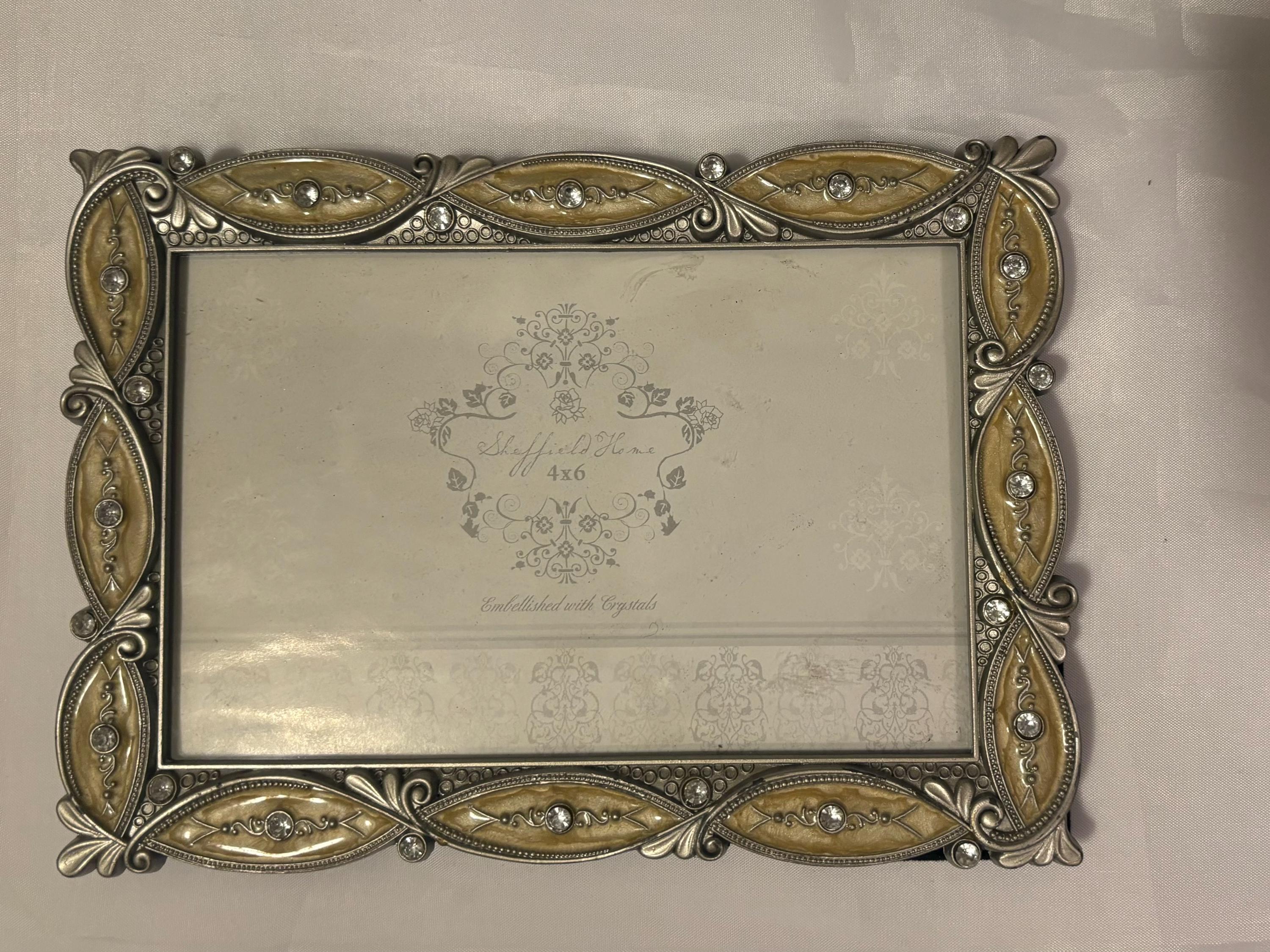 Sheffield Home Yellow Enameled Crystal Adorned Picture Frame - Etsy