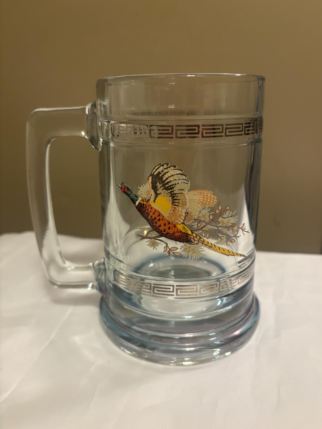 Princess House Pheasant Glass Mug - Etsy
