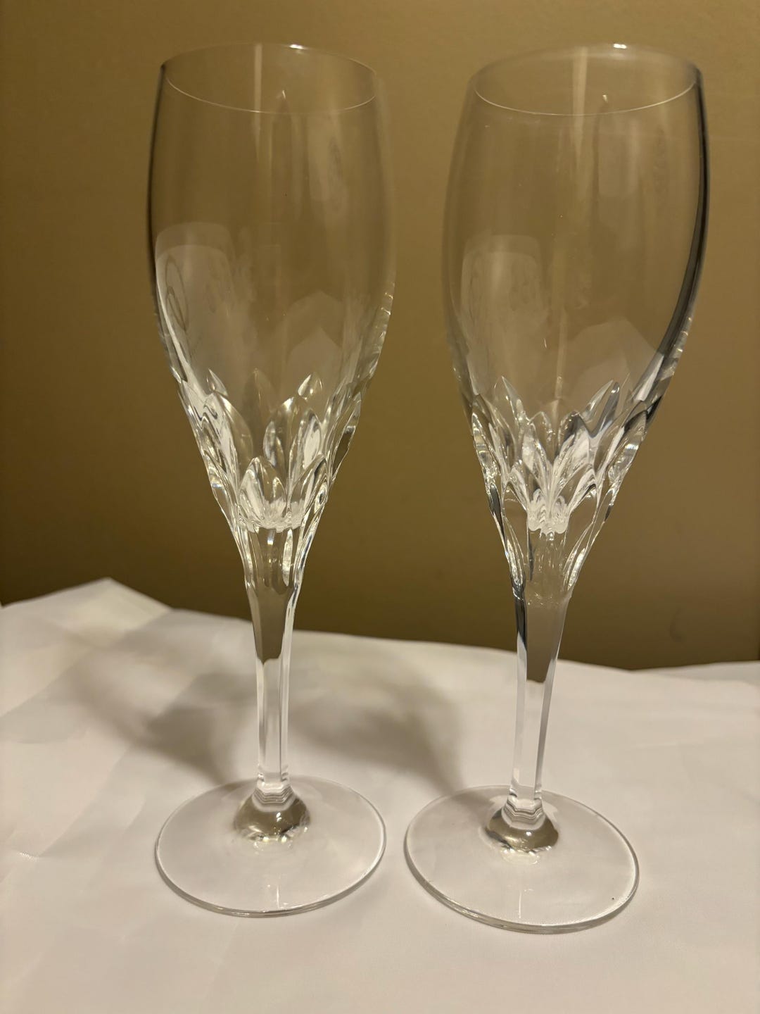 Gorham Diamond Crystal Clear Champagne Flute Glass Trio - Etsy