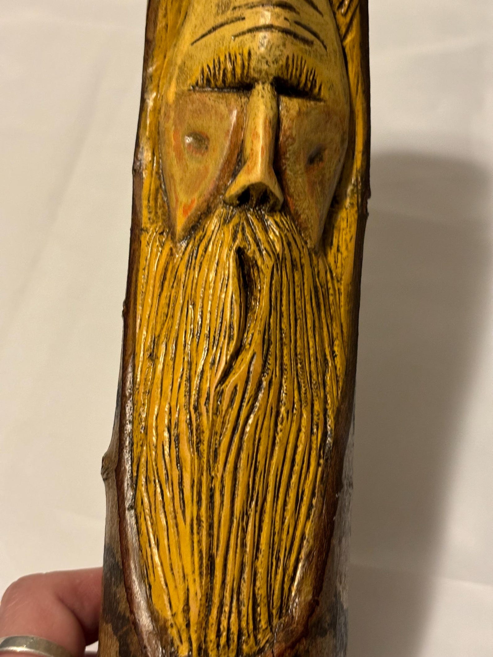 Carved Wood Branch Folk Art Wizard Tree Spirit Man - Etsy