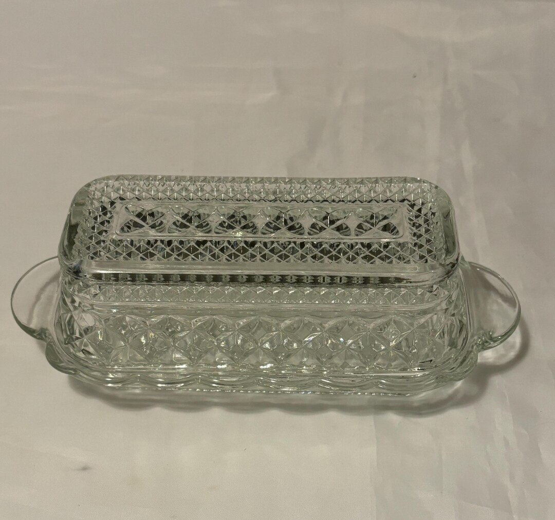 Anchor Hocking Wexford Glass Butter Dish - Etsy