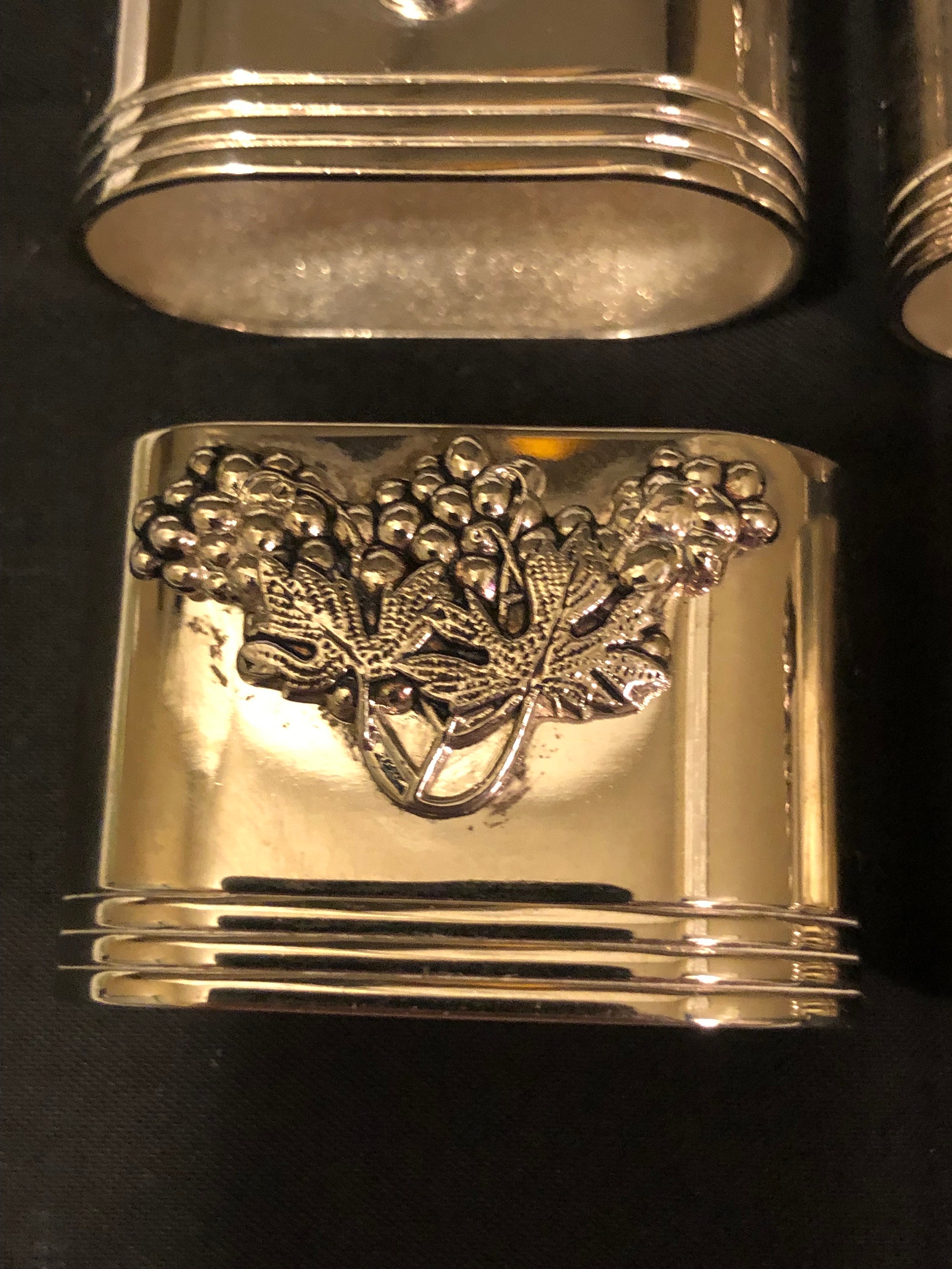 Silver Plated Grape Napkin Rings - Etsy