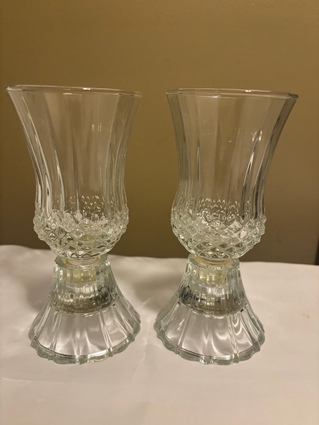 Homco Peg Style Glass Votive Candle Holders - Etsy