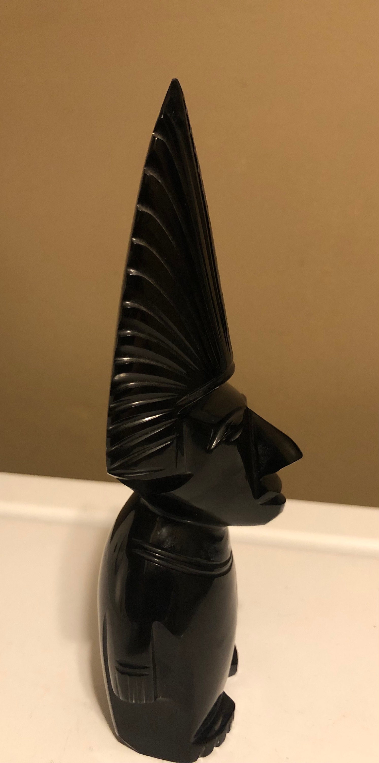 Obsidian Mayan Aztec Warrior Statue - Etsy