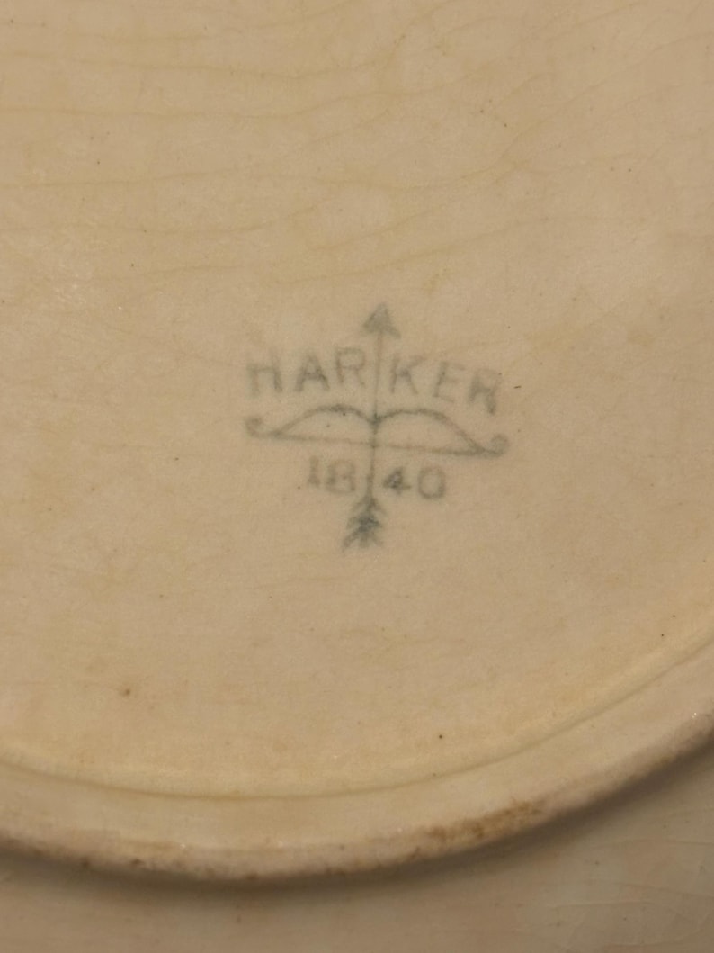 Antique Harker Floral Oval Tray - Etsy