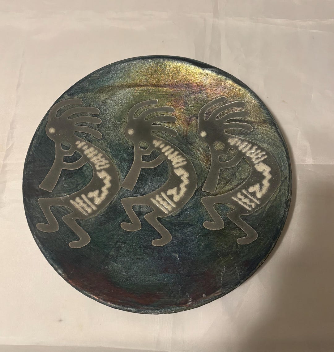 Ben Diller Raku Kokopelli Trio Southwestern Hanging Wall Plate - Etsy
