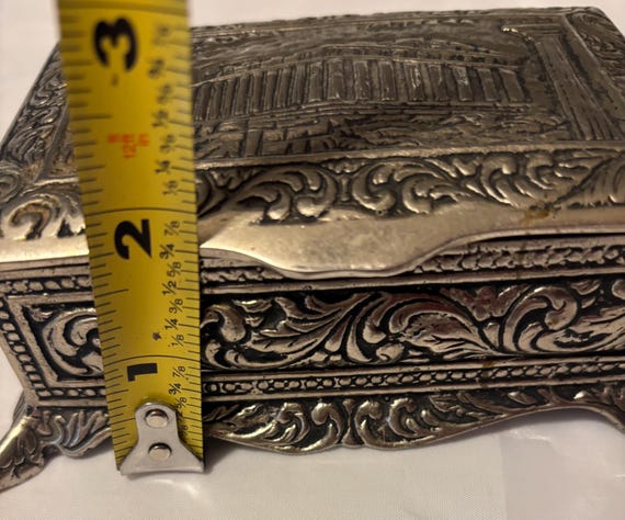 Silver Tone Greek Parthenon Colosseum Cigarette Trink… - Gem
