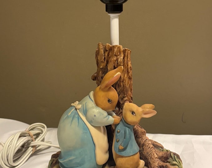 Beatrix Potter Peter Rabbit Nursery Table Lamp (no Shade) - Etsy