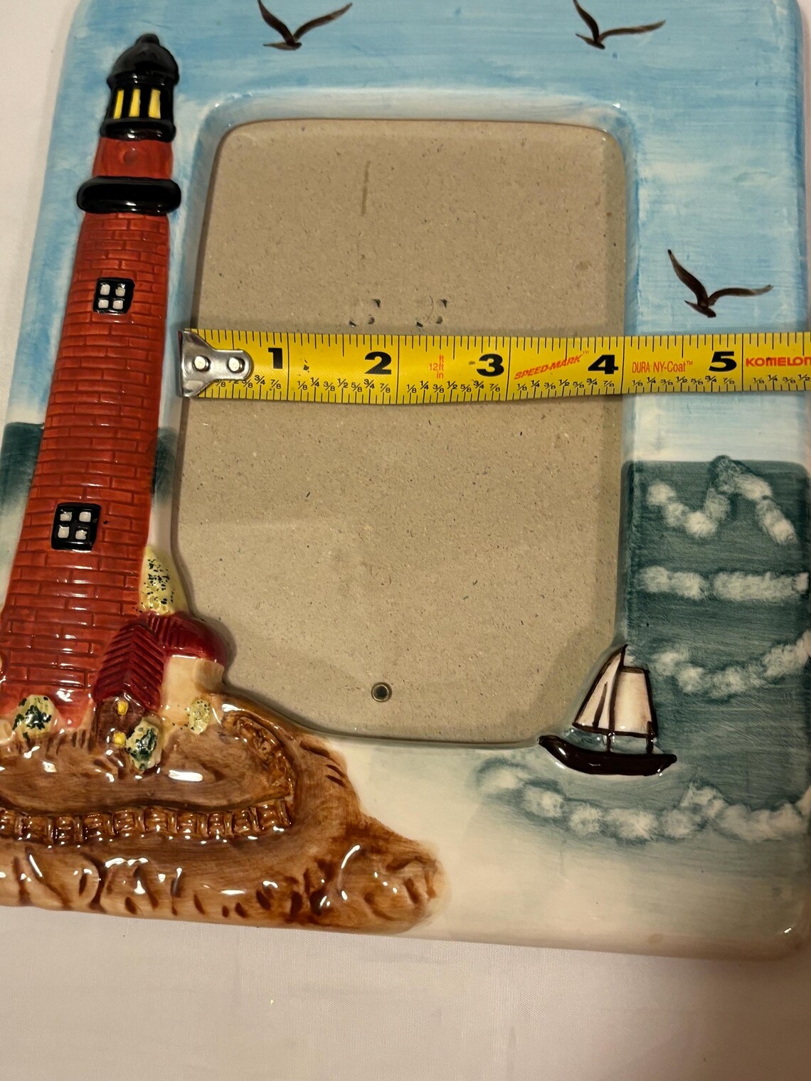 Ceramic Nautical Lighthouse Sailboat Photo Frame - Etsy