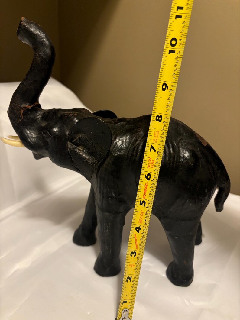 Leather Wrapped Elephant Statue Sculpture - Etsy