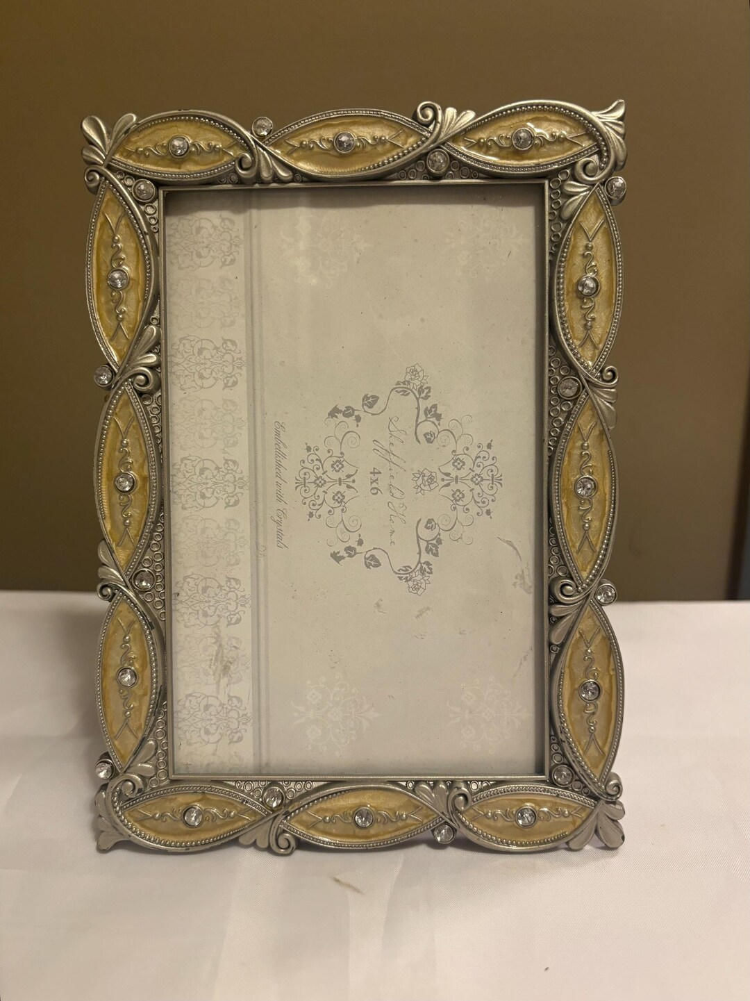 Sheffield Home Yellow Enameled Crystal Adorned Photo Frame - Etsy