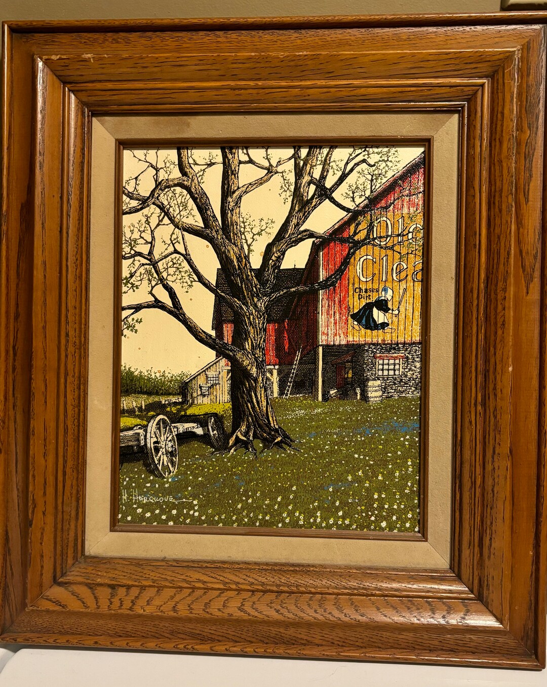 H. Hargrove Vintage Serigraph “ Old Dutch Country Farm” Framed Art - Etsy