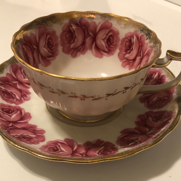 Pink Rose Tea Cup - Etsy