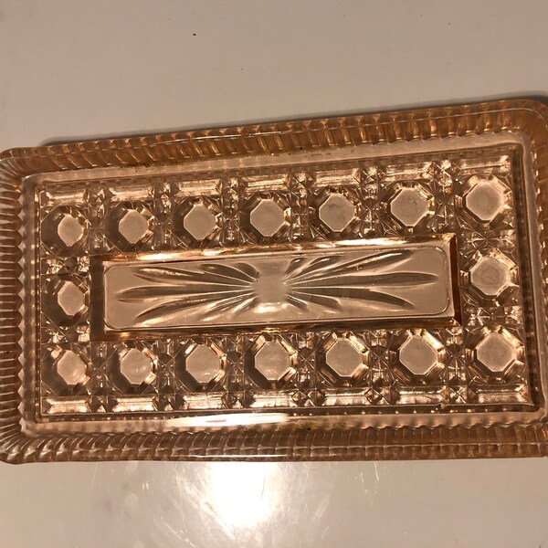 Pink Glass Tray - Etsy